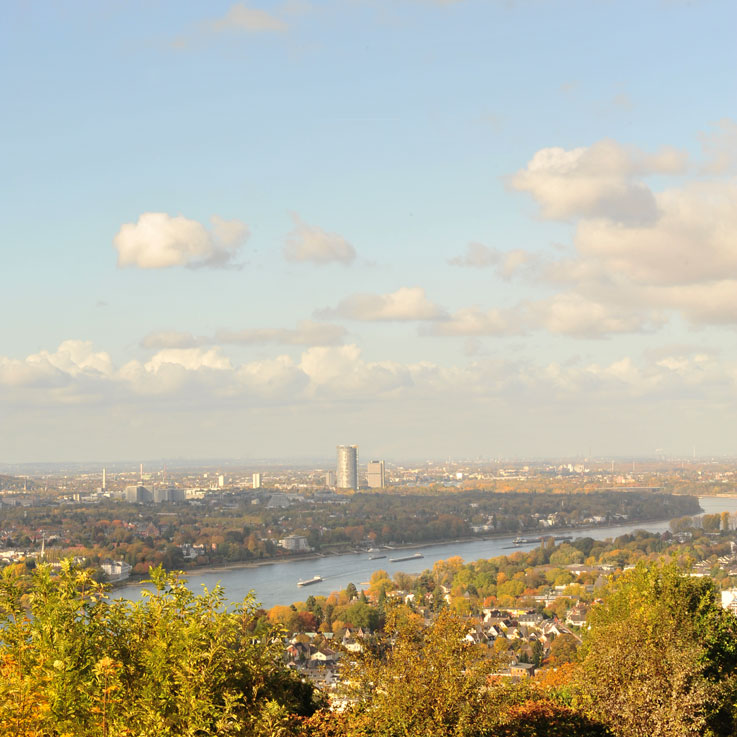 Siebengebirge/Bonn-Panorama im Herbst – Print & Paint, Leinwanddruck